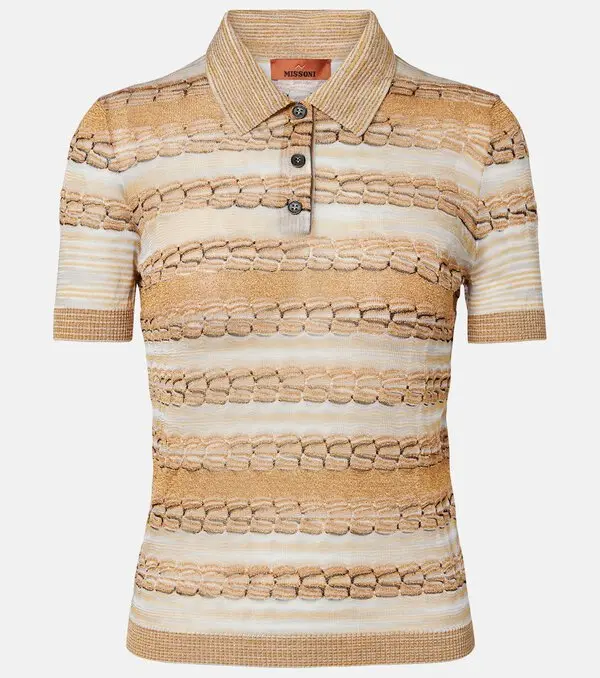 Missoni Lamé Polo Shirt - Gold
