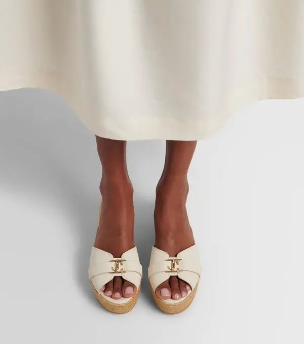 JIMMY CHOO Leda Wedge Espadrilles