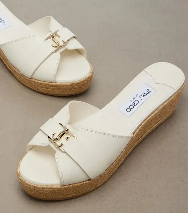 JIMMY CHOO Leda Wedge Espadrilles