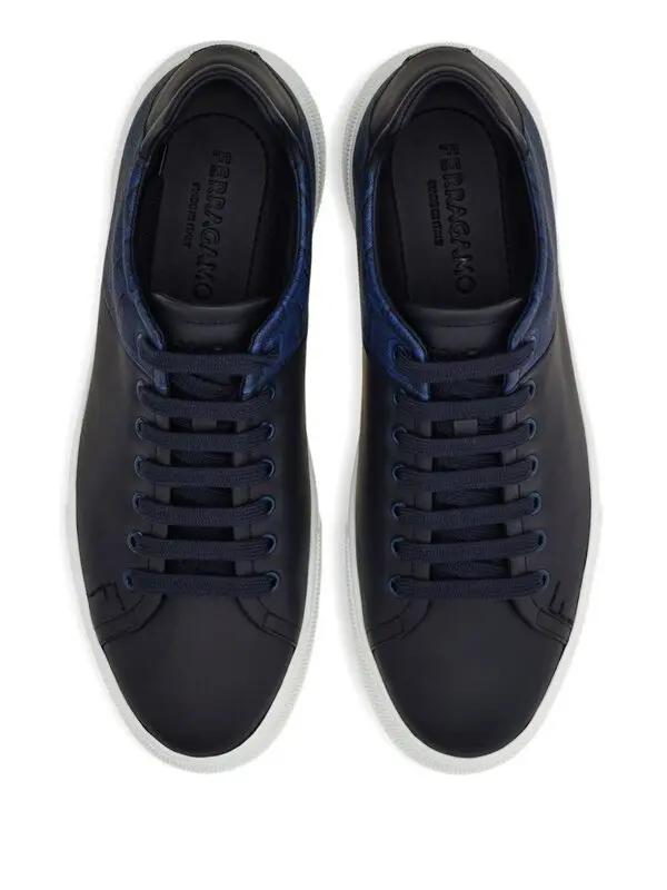 FERRAGAMO Leather Sneakers - Blue