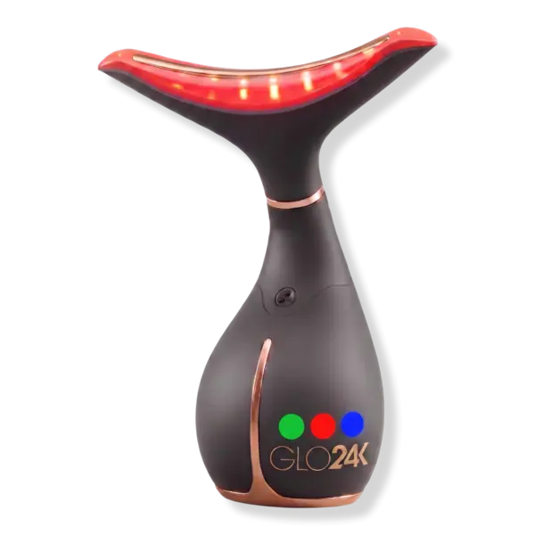 GLO24K Skin Rejuvenation Beauty Device For Face And Neck - Black