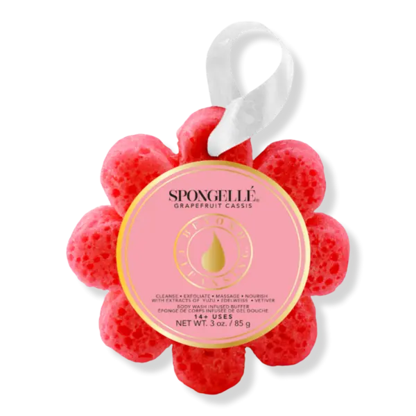 SPONGELLE Grapefruit Cassis Wild Flower Body Buffer | Body Wash Infused Buffer - One-color