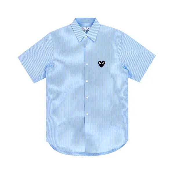 Play Comme Des Garcon Striped Short-sleeve Shirt