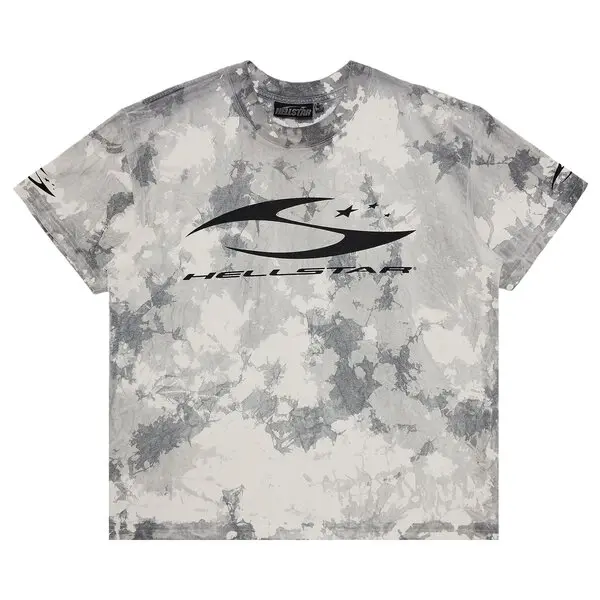 HELLSTAR H Cursive Logo T-shirt - Grey