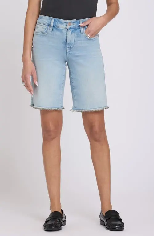 NYDJ Lilly Relaxed Long Denim Shorts - Keys View