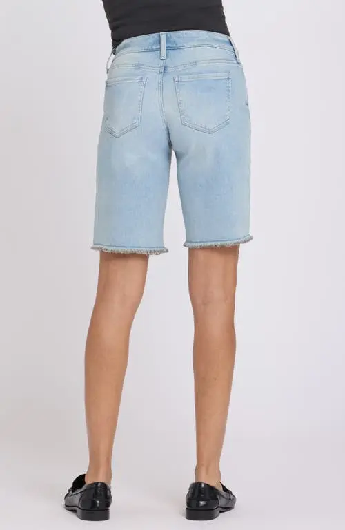 NYDJ Lilly Relaxed Long Denim Shorts - Keys View