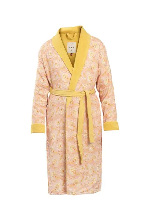 ZSA ZSA ZSU Tabea Shawl Collar Muslin Cotton Bathrobe