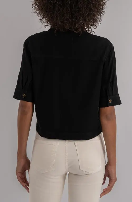 Kut From The Kloth Finley Linen Blend Jacket - Black