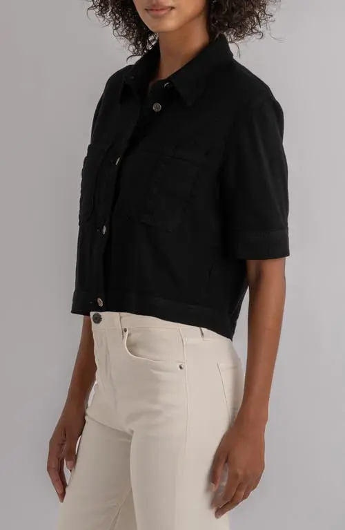 Kut From The Kloth Finley Linen Blend Jacket - Black