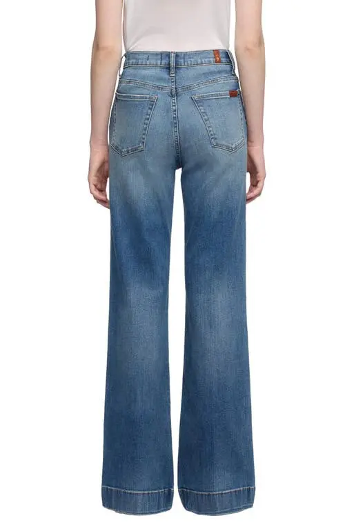 7 For All Mankind Dojo Wide Leg Jeans - Faded Echo
