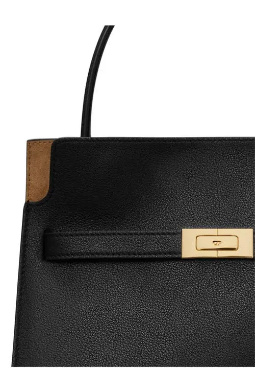 Tory Burch Small Lee Radziwill Leather Double Bag - Black