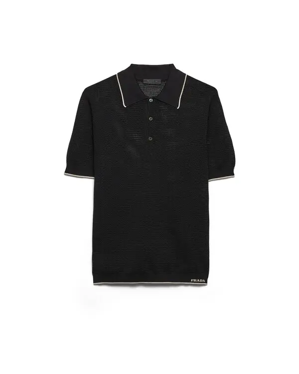 Prada Silk And Cotton Polo Shirt