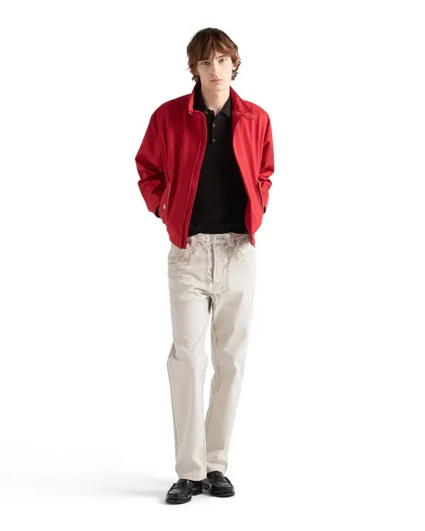 Prada Silk And Cotton Polo Shirt