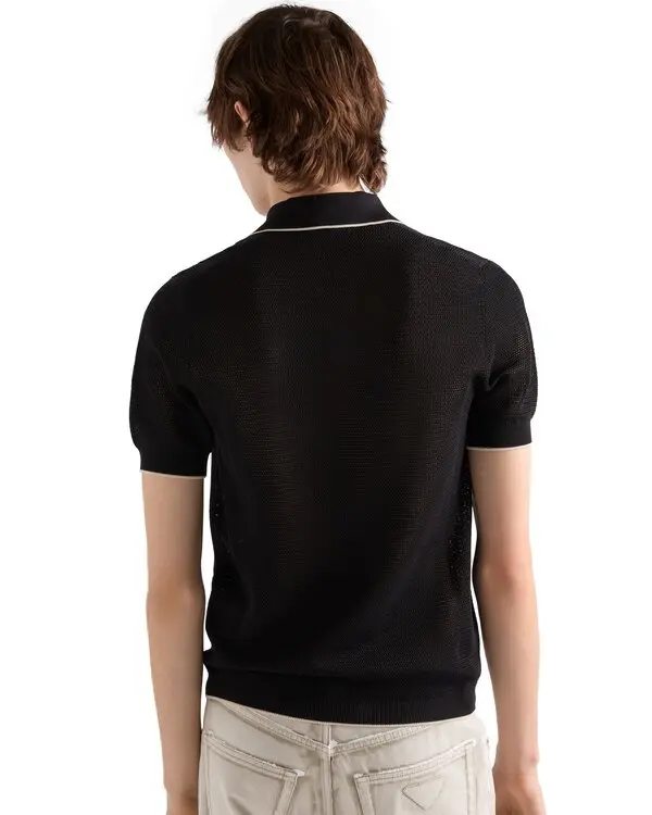 Prada Silk And Cotton Polo Shirt