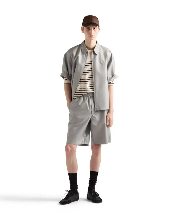 Prada Striped Linen And Cotton Sweater - Neutral
