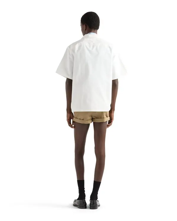 Prada Printed Cotton Bowling Shirt - Green