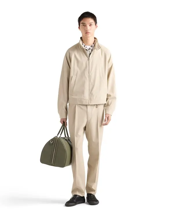 Prada Printed Cotton Blend Shirt - Neutral