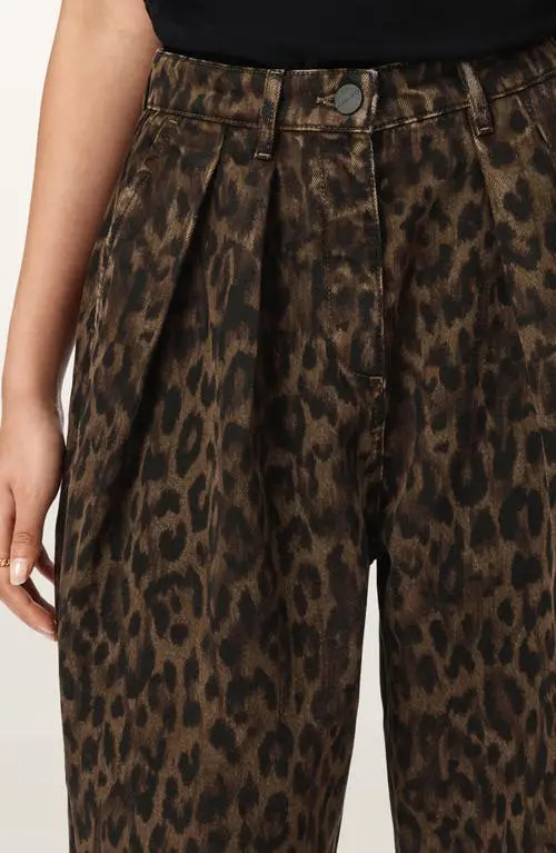 ALLSAINTS Becca Pleated Cotton-blend Trousers - Leppo Brown
