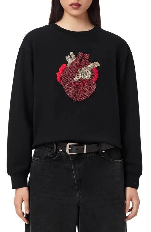 ALLSAINTS Andrea Pippa Embellished Sweatshirt