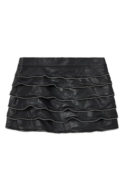 ALLSAINTS Emara Leather Miniskirt