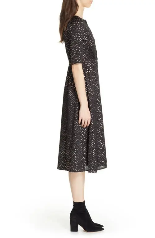 Ba&sh Foil Print Midi Dress