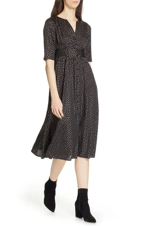 Ba&sh Foil Print Midi Dress