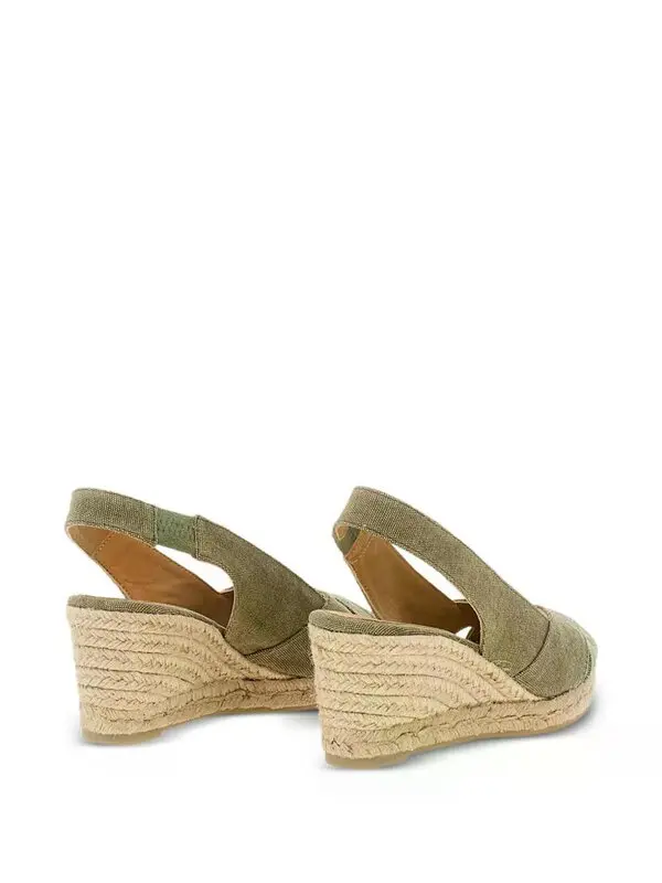 CastaÑer Diana Peep-toe Slingback Espadrilles - Green