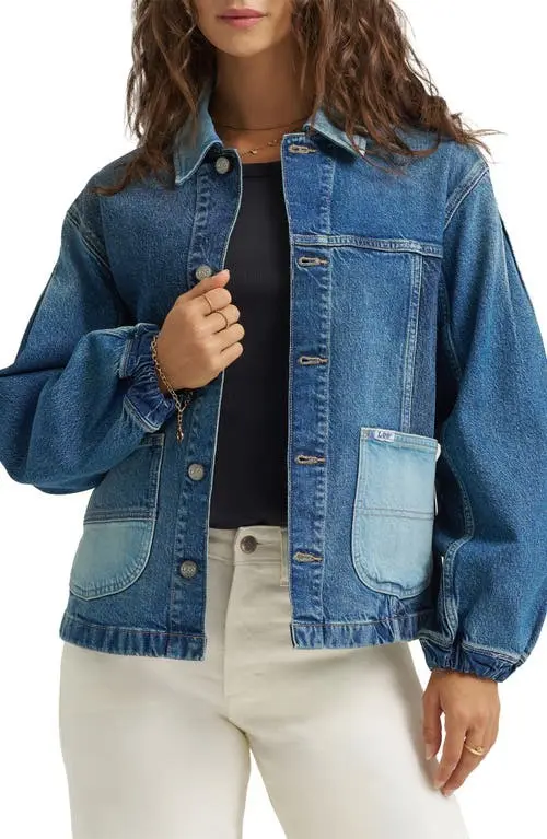 LEEM Patched Denim Chore Jacket - Storming Out