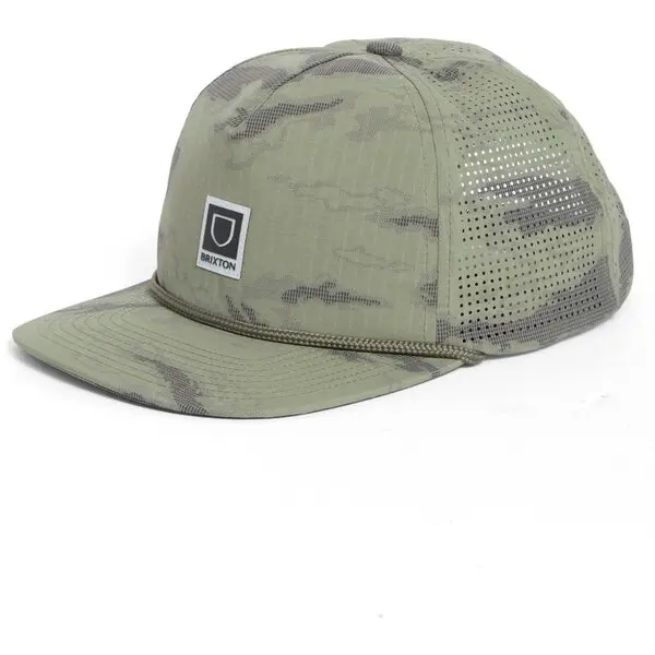 Brixton Journey Mp Performance Snapback Hat - Olive Tiger Camo