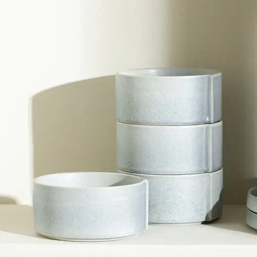 STONE + LAIN Bao Stoneware 12-piece Dinnerware Set - Blue-grey
