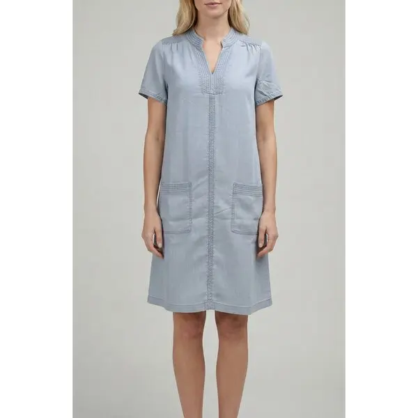 APNY Woven Shift Dress - Light Indigo