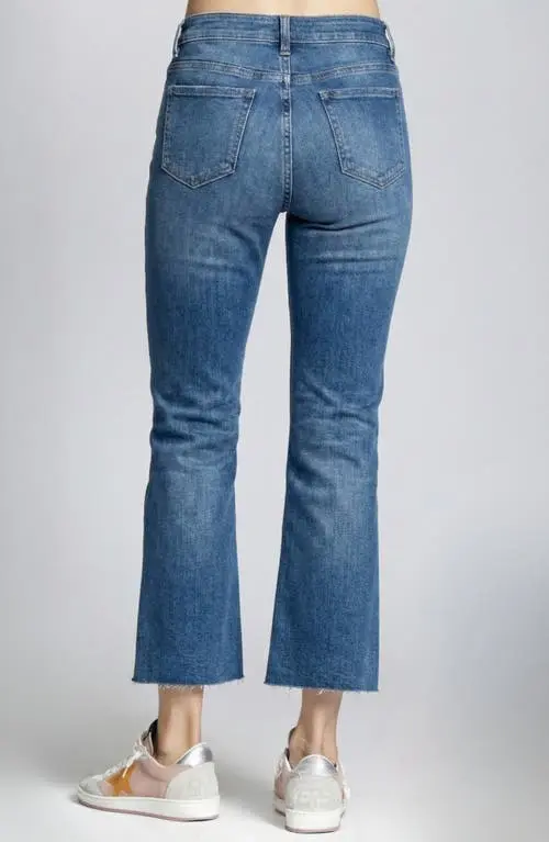 APNY Raw Hem Straight Leg Jeans - Medium Indigo