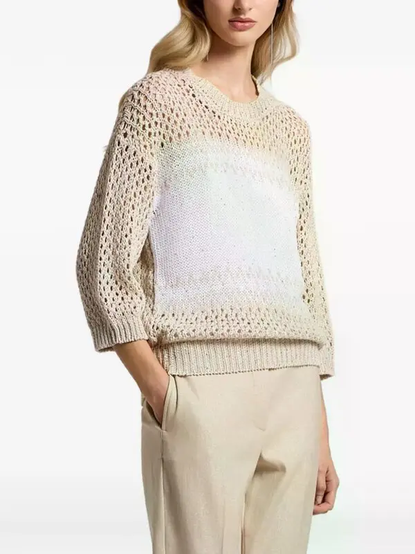 Peserico Openwork Knitwear Jumper - Neutrals