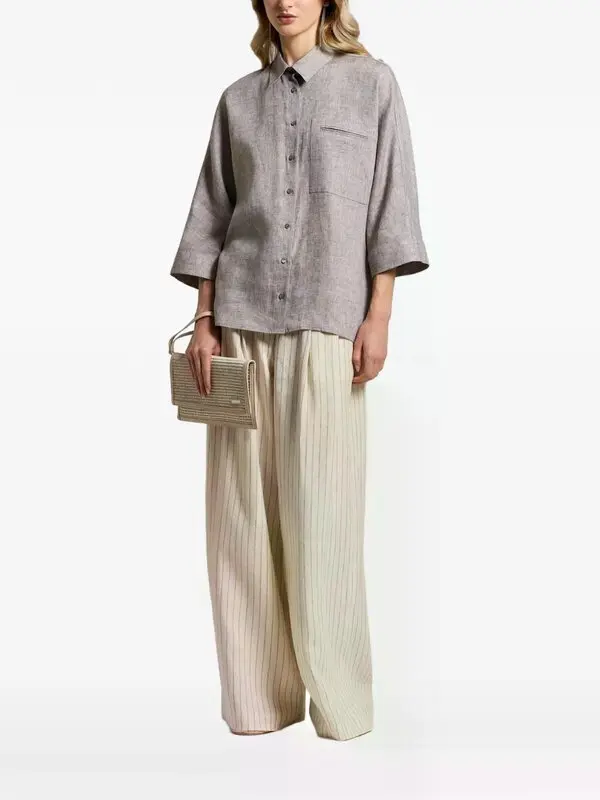 Peserico Chest-pocket Blouse - Neutrals