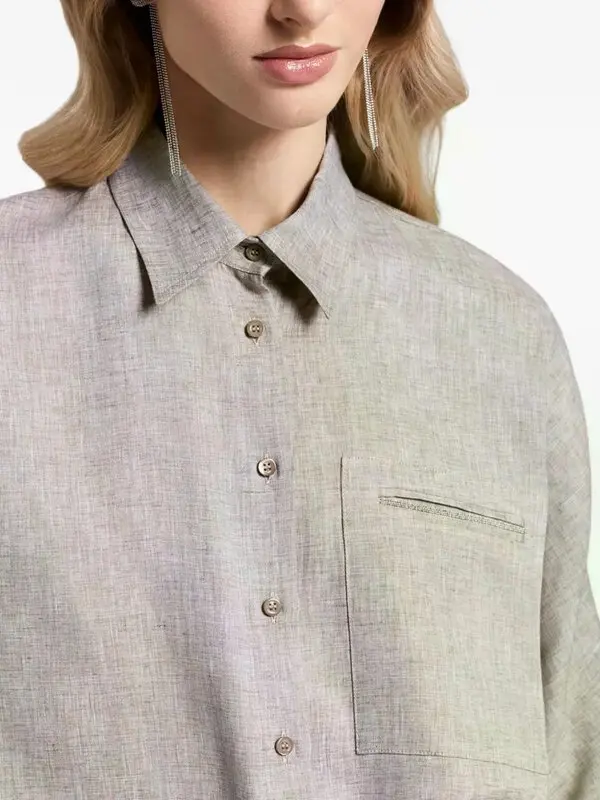 Peserico Chest-pocket Blouse - Neutrals