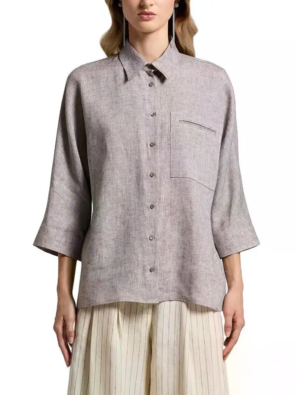 Peserico Chest-pocket Blouse - Neutrals