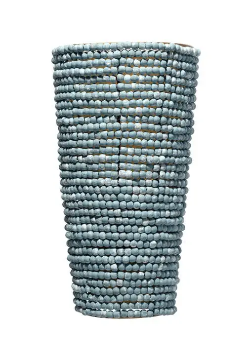 JAMIE YOUNG CO. Seawall 1-light Beaded Cone Wall Sconce - Blue
