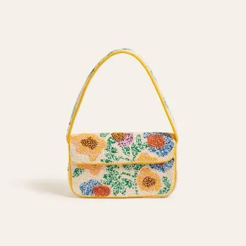ZSA ZSA ZSU Delhi Beaded Shoulder Bag - Yellow