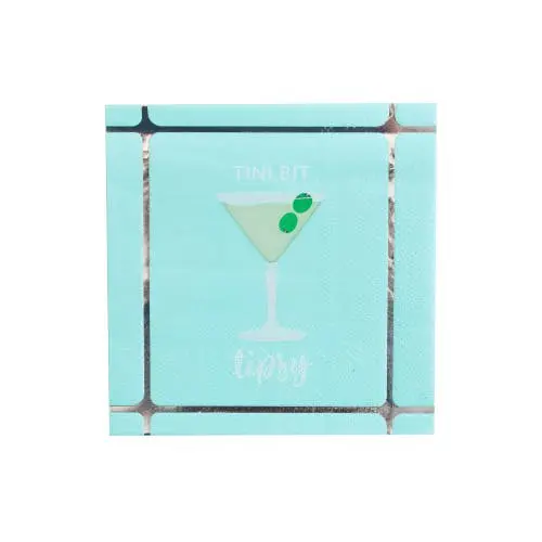 JOLLITY & CO Cocktail Themed Cocktail Napkins - Tini Bit Tipsy