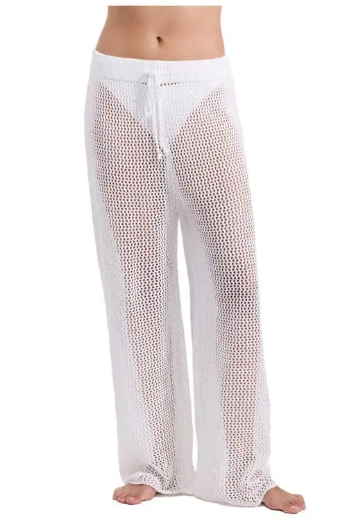 LUMA GOTTEX Monaco Net Crochet Beach Pant Cover-up - Off-white