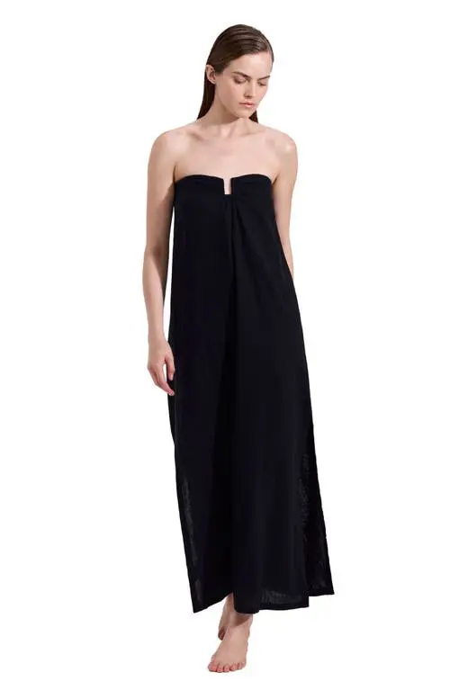 LUMA GOTTEX La Mar U Wire Midi Dress Cover-up - Black