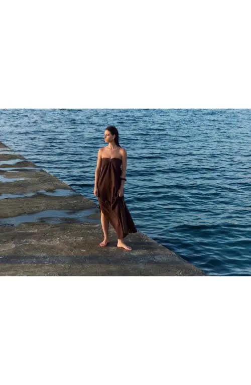 LUMA GOTTEX La Mar U Wire Midi Dress Cover-up - Brown