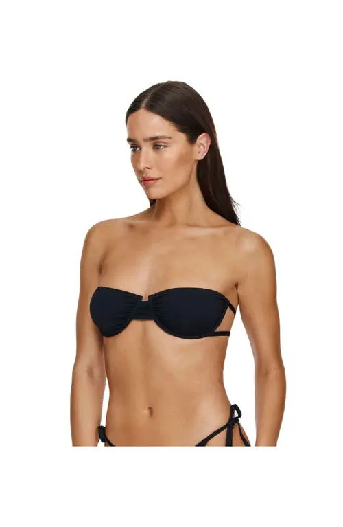 GOTTEX Midnight Underwire Bandeau Bikini Top - Black