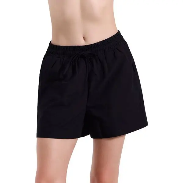 LUMA GOTTEX Amalfi Lace Drawstring Short Cover-up - Black