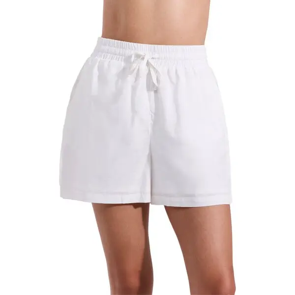 LUMA GOTTEX Amalfi Lace Drawstring Short Cover-up - White