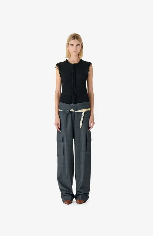 IRO PARIS Shanny Tweed Vest - Black