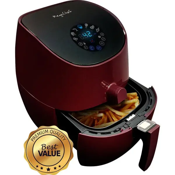 MEGACHEF Airfryer And Multicooker With 7 Pre-programmed Settings - Red