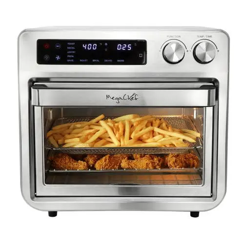 MEGACHEF Digital Electric Multi-function Air Fryer And Counter Top Oven - Grey