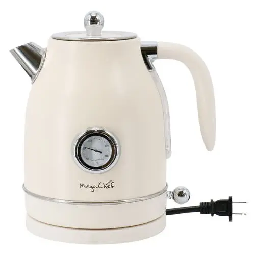 MEGACHEF Electric Tea Kettle And 2 Slice Toaster Combo
