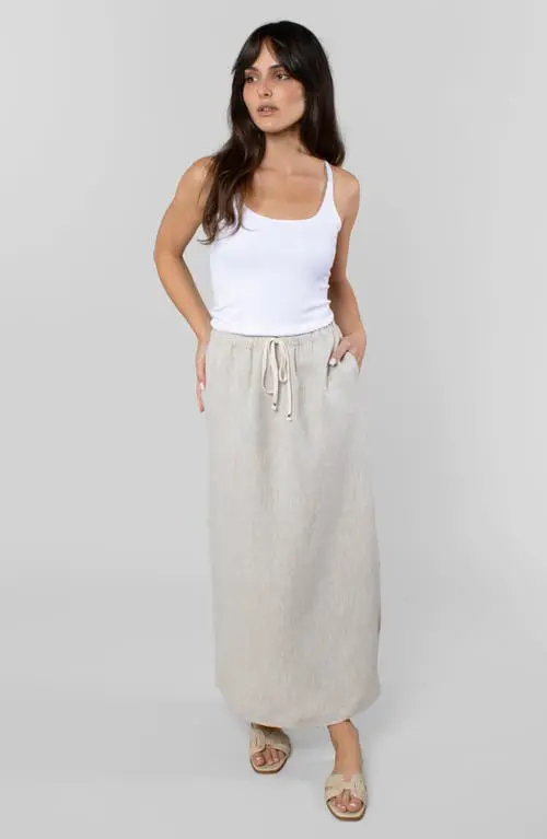 LEISURE LAB Linen Maxi Skirt - Oatmeal